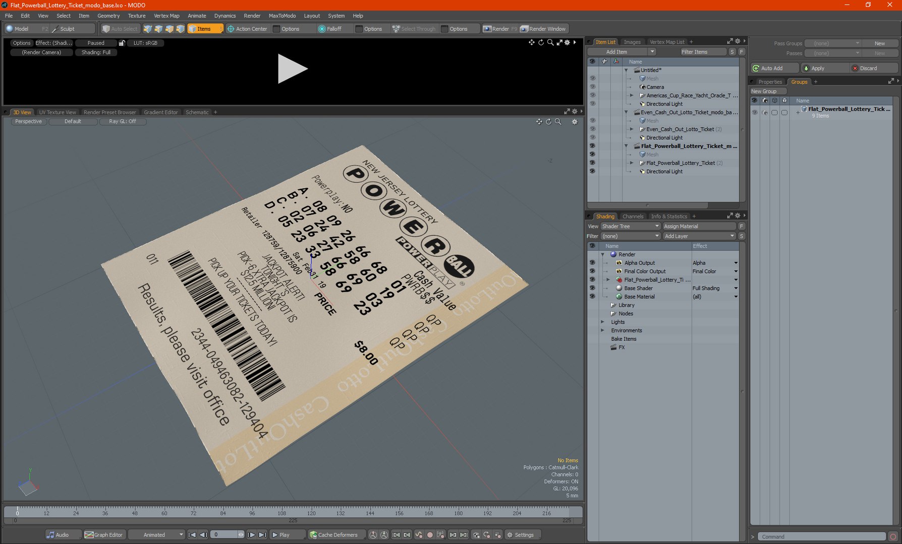 3D Flat Powerball Lottery Ticket - TurboSquid 2022208
