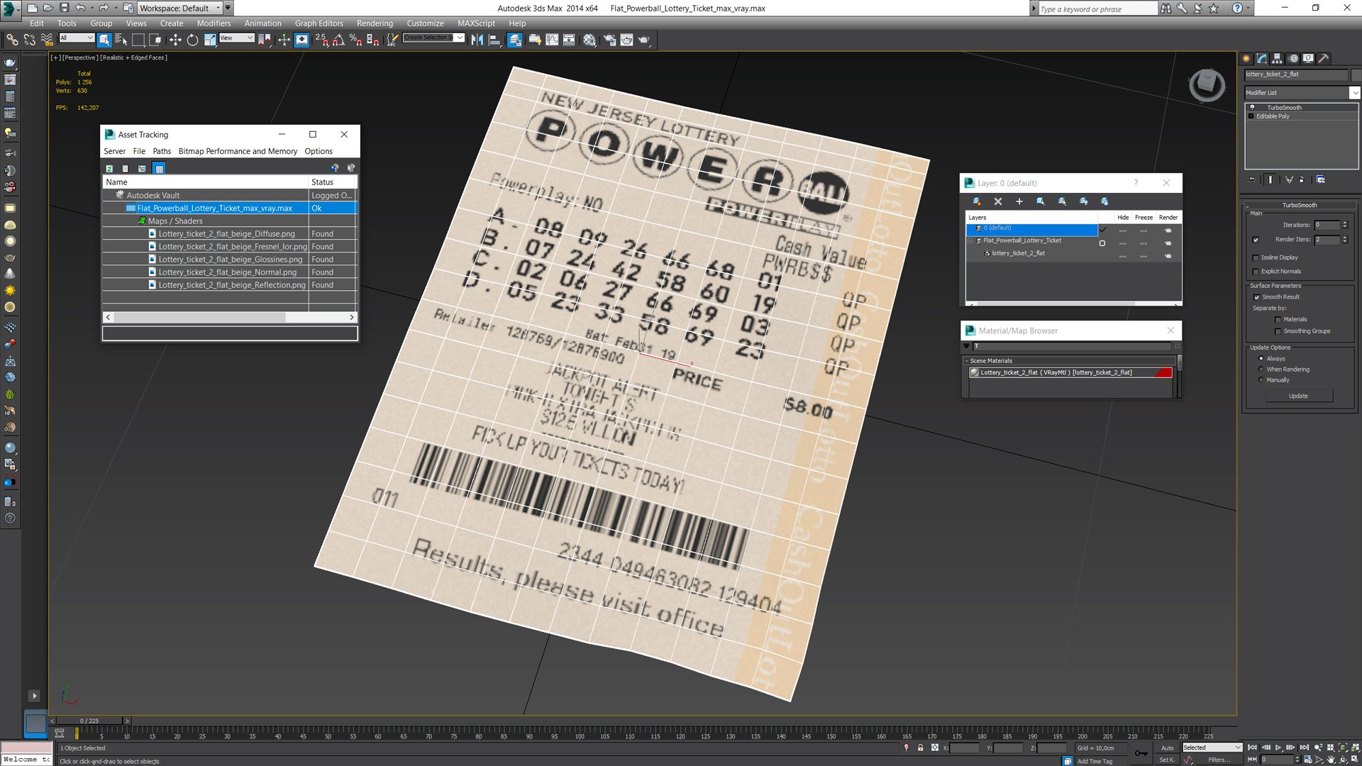 3D Flat Powerball Lottery Ticket - TurboSquid 2022208