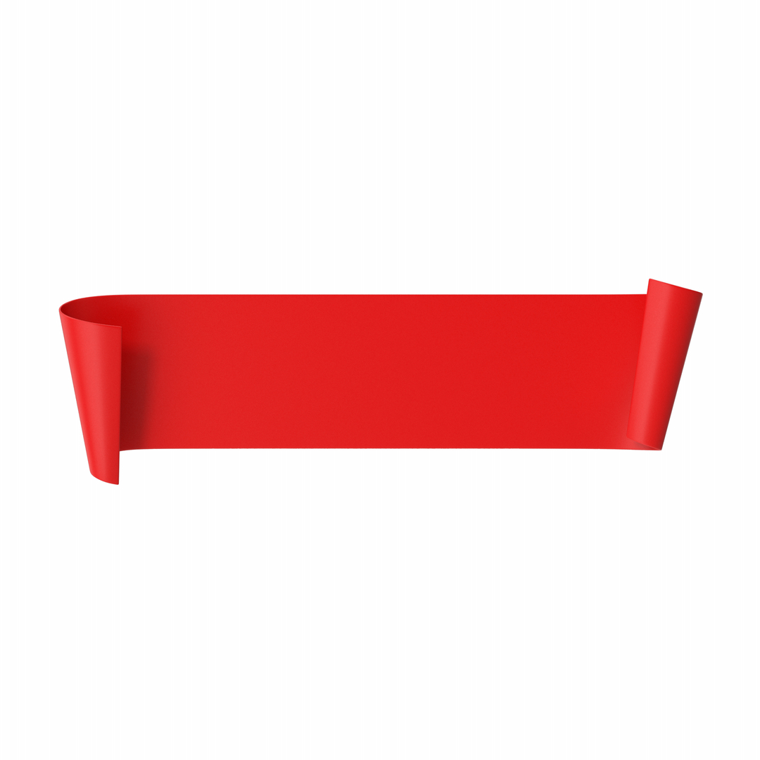 Red Ribbon Banner 2 3D Model - TurboSquid 2068690