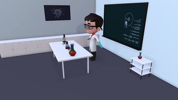 3D model Low Poly Scientist Character - TurboSquid 1812485