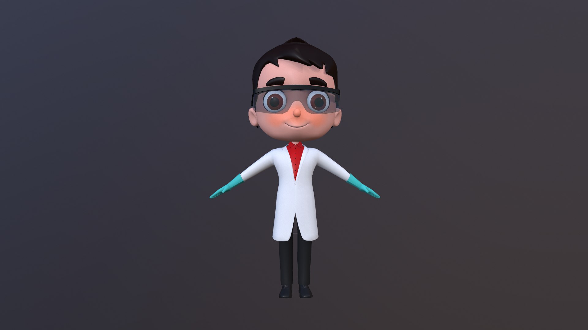 3D Model Low Poly Scientist Character - TurboSquid 1812485