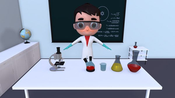 3D model Low Poly Scientist Character - TurboSquid 1812485