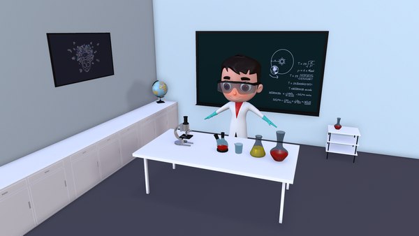 3D model Low Poly Scientist Character - TurboSquid 1812485
