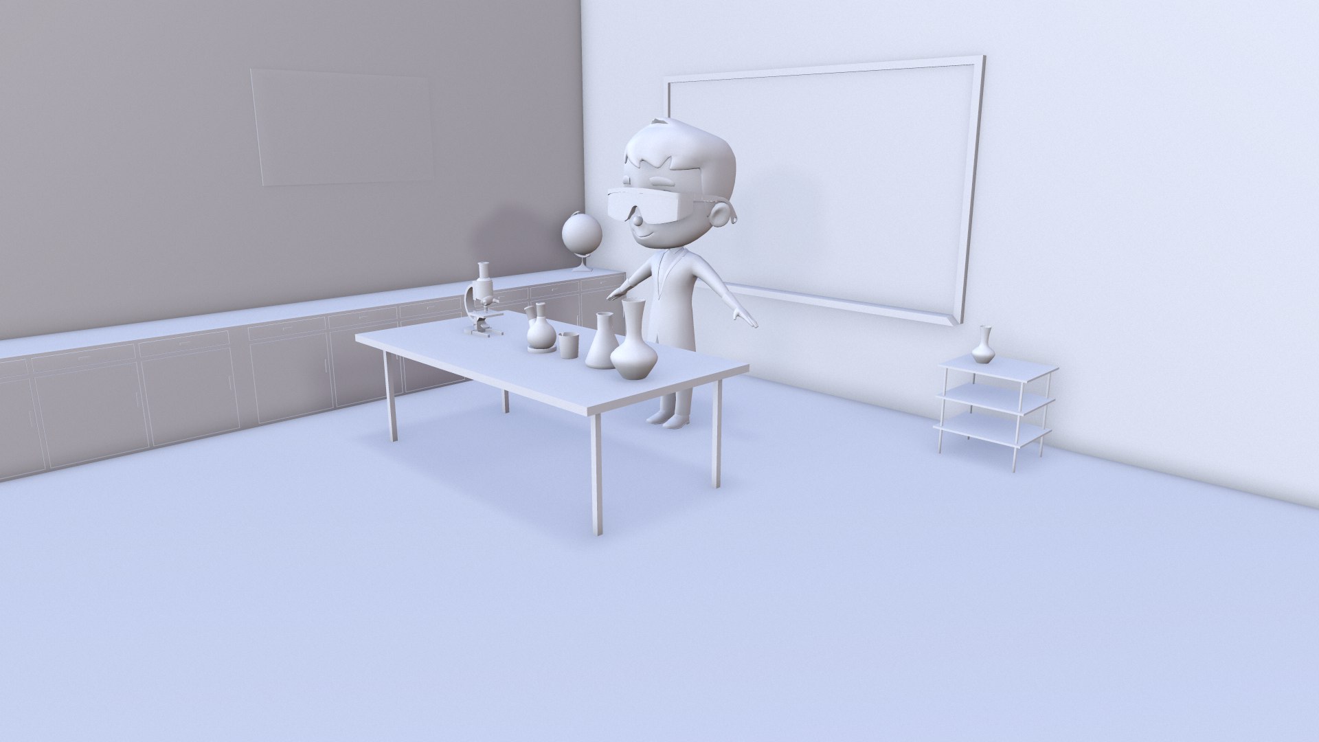 3D Model Low Poly Scientist Character - TurboSquid 1812485