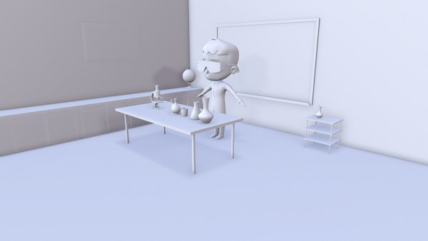 3D model Low Poly Scientist Character - TurboSquid 1812485