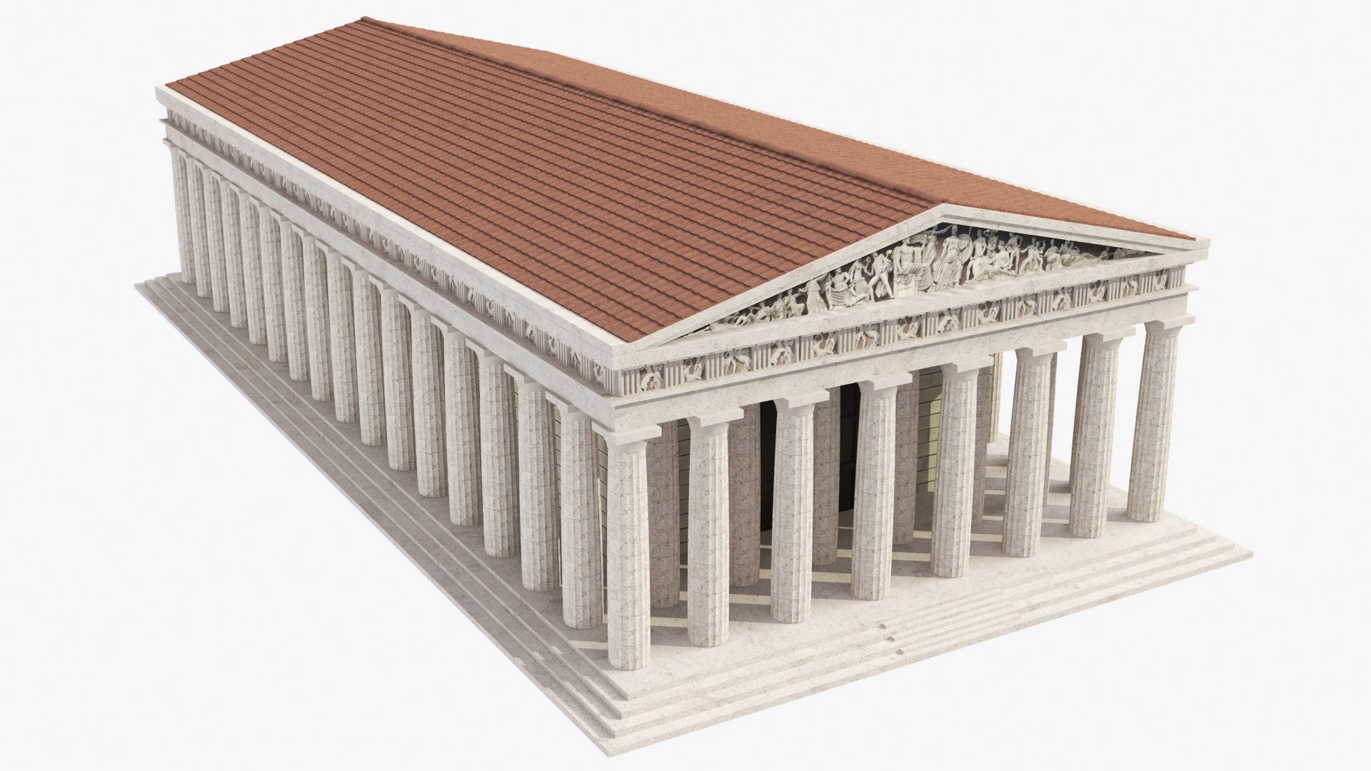 Temple Greek Parthenon 3D - TurboSquid 1678437