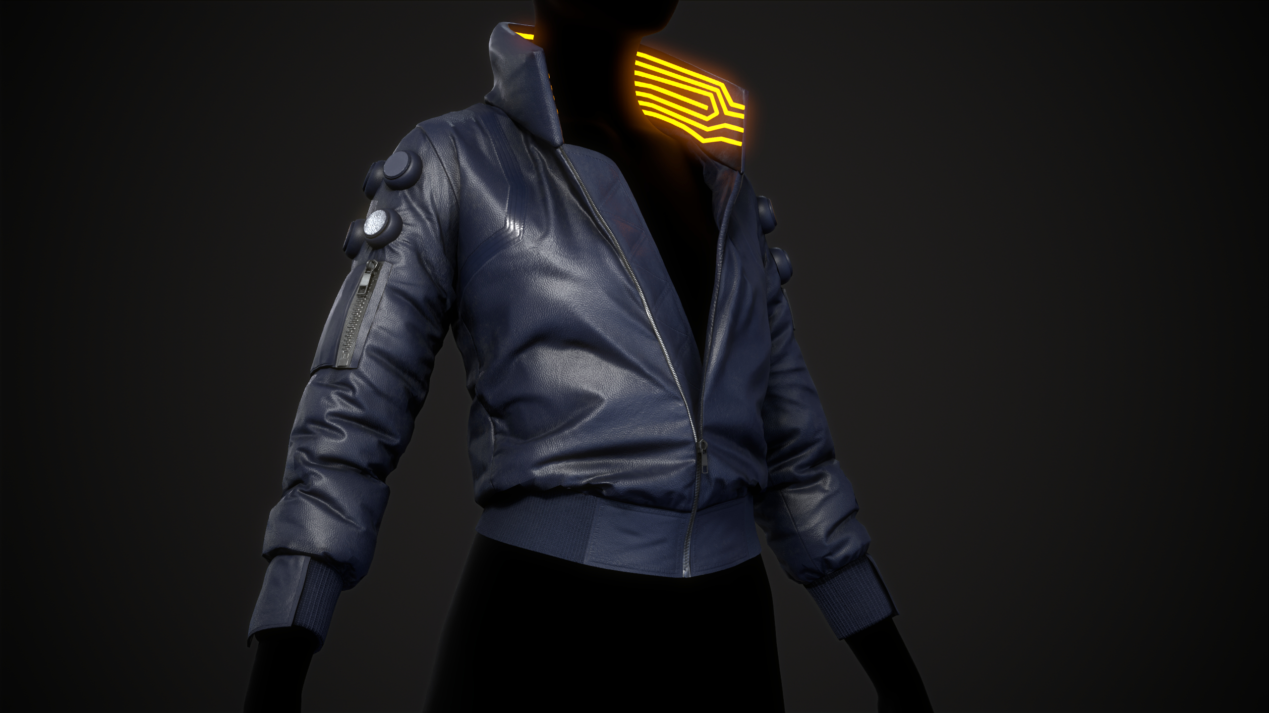 Cyberpunk 2077 Blue Jacket model - TurboSquid 1890905
