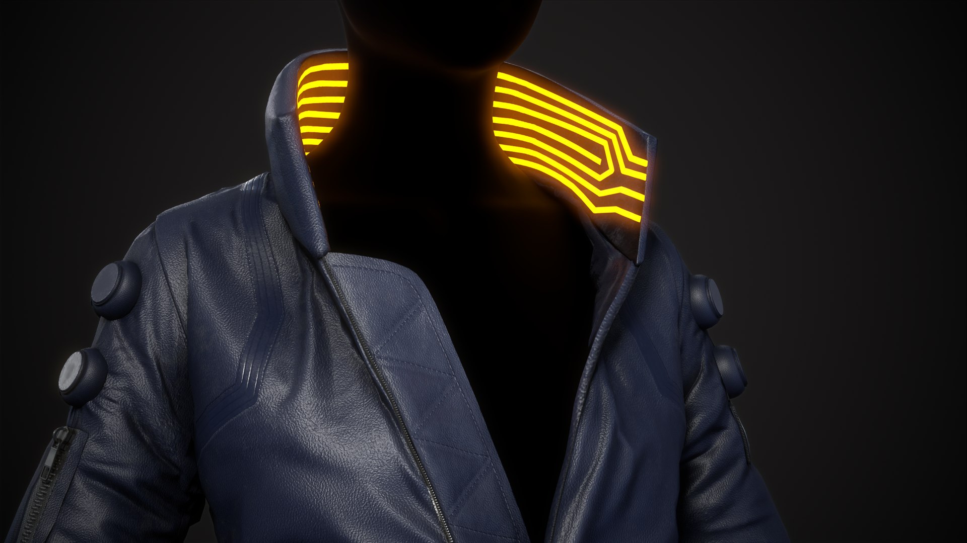 Cyberpunk 2077 Blue Jacket Model - TurboSquid 1890905