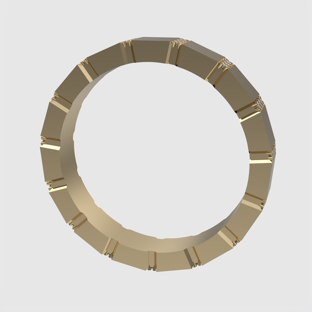 3D Modern Geometric Block Ring JDBCo - TurboSquid 2350019