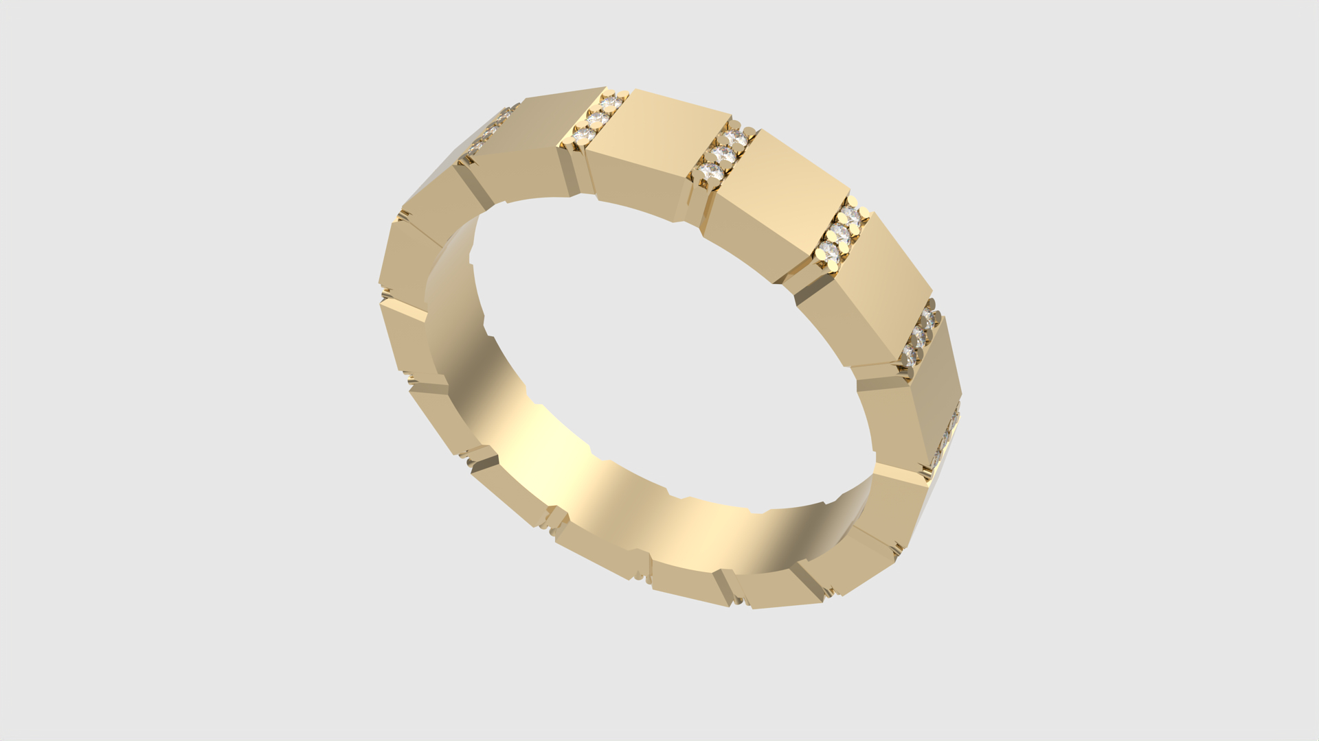 3D Modern Geometric Block Ring JDBCo - TurboSquid 2350019