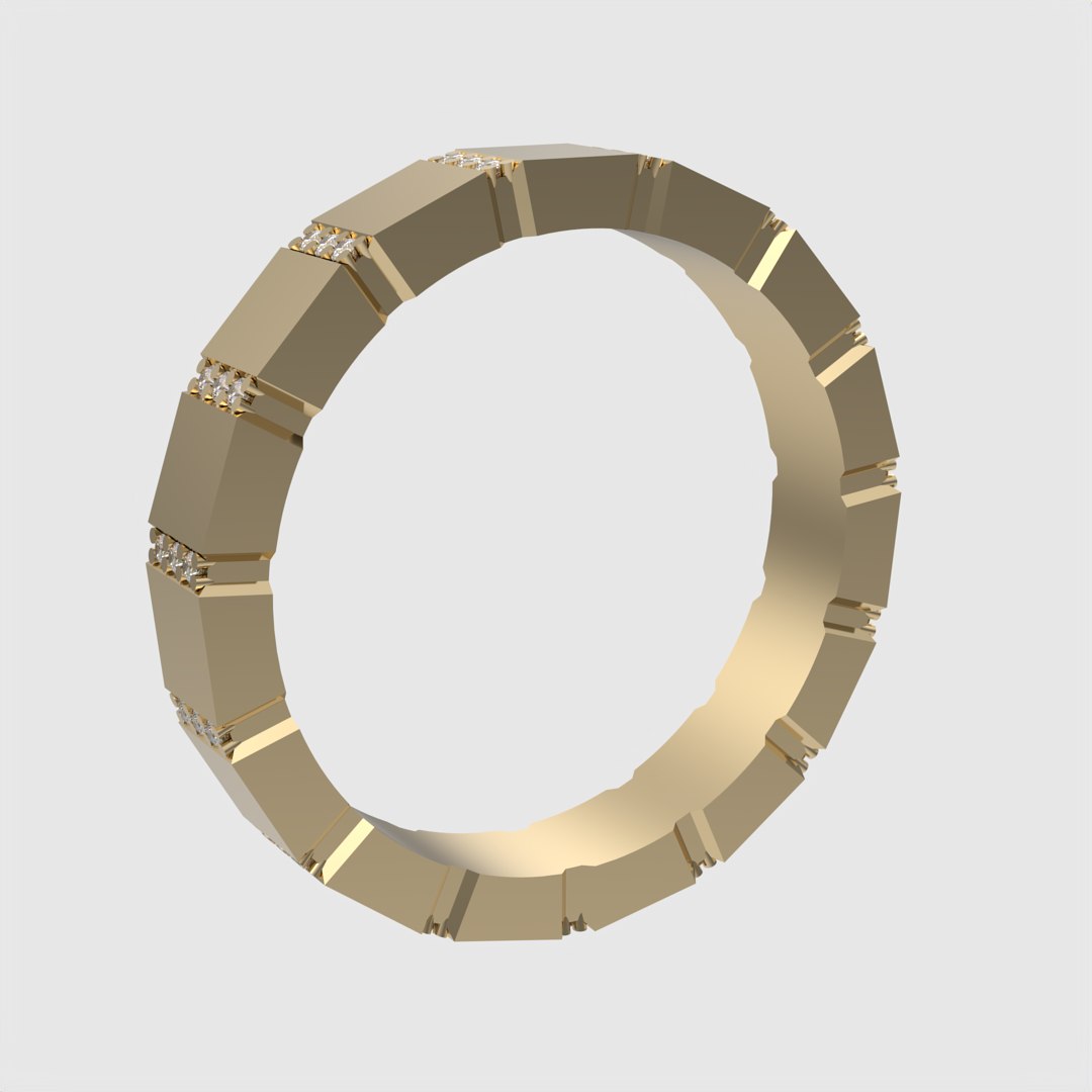 3D Modern Geometric Block Ring JDBCo - TurboSquid 2350019