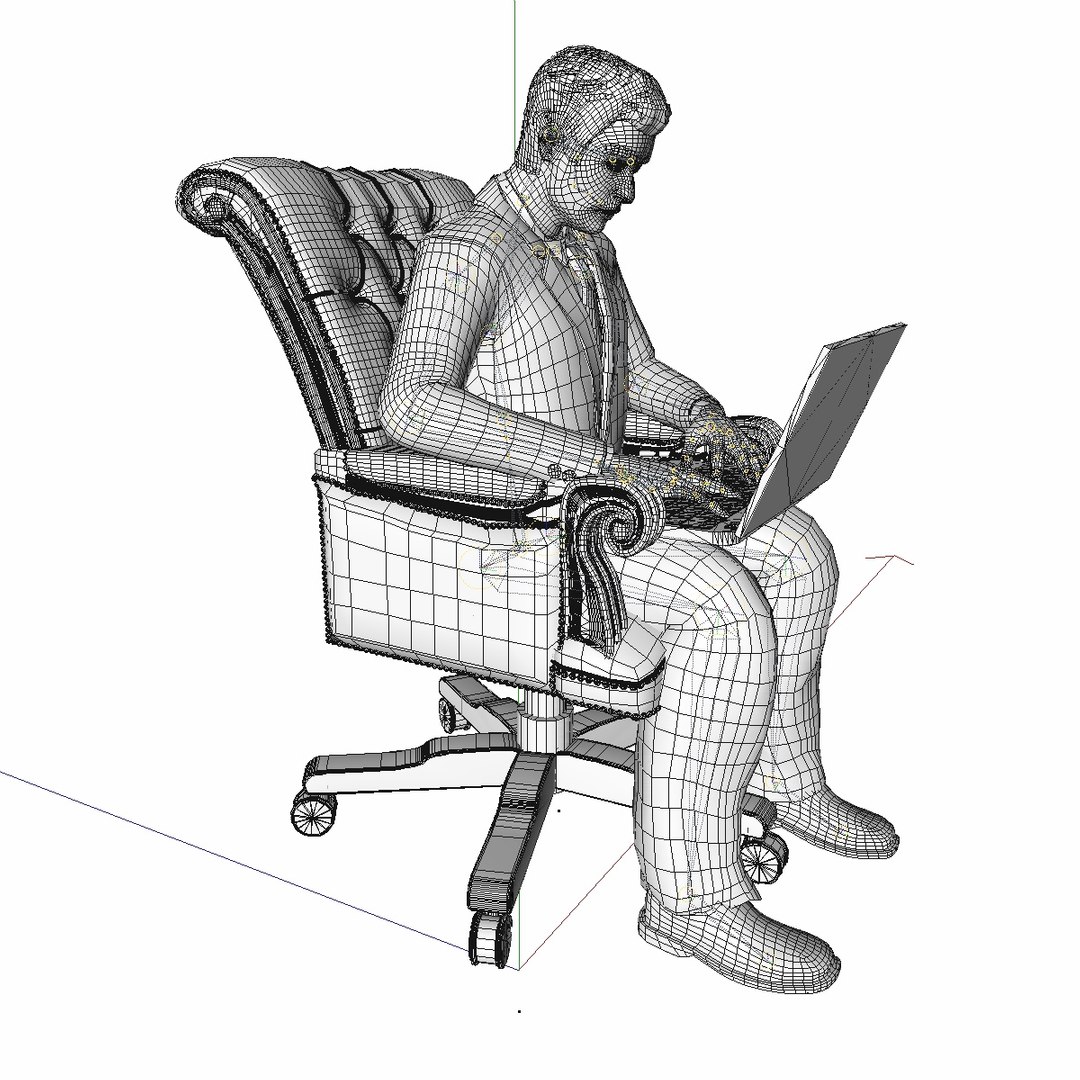 3D Model Male Business Man Sitting - TurboSquid 1323792