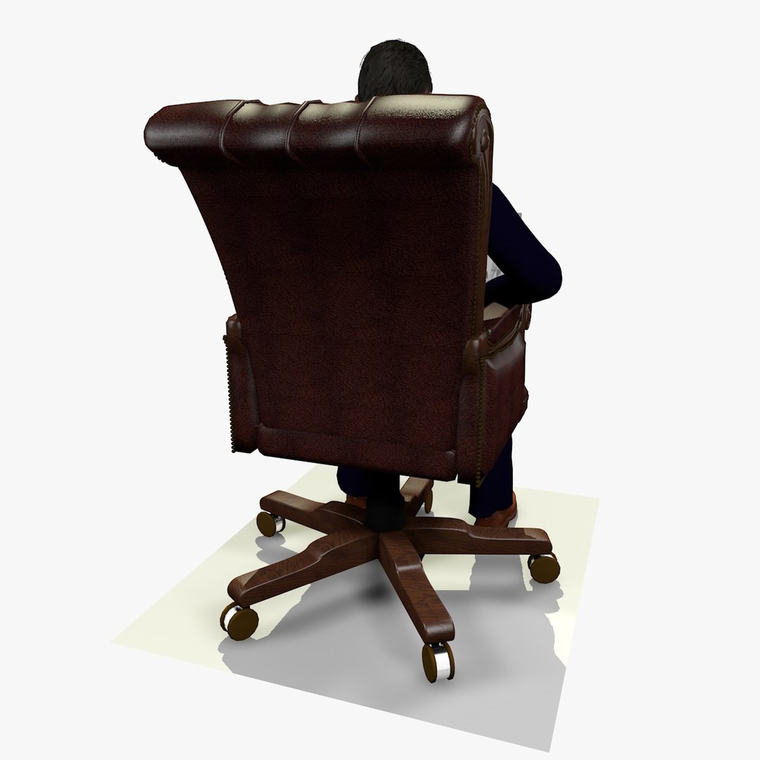 3D Model Male Business Man Sitting - TurboSquid 1323792