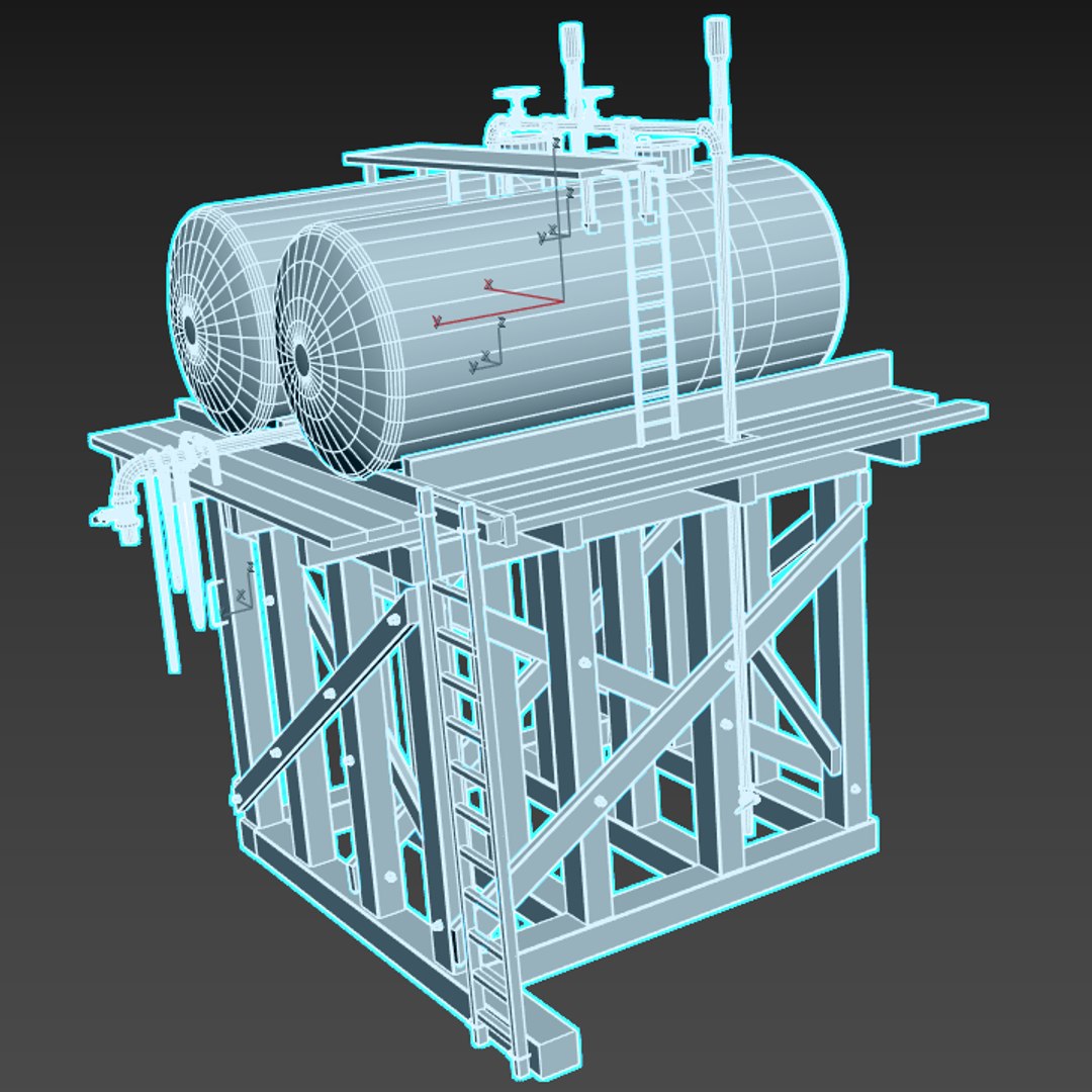 3D Wooden Oil Tanks Platform - TurboSquid 1717022