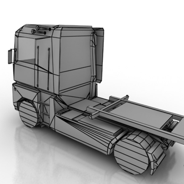 3d model vehicle truck trailer