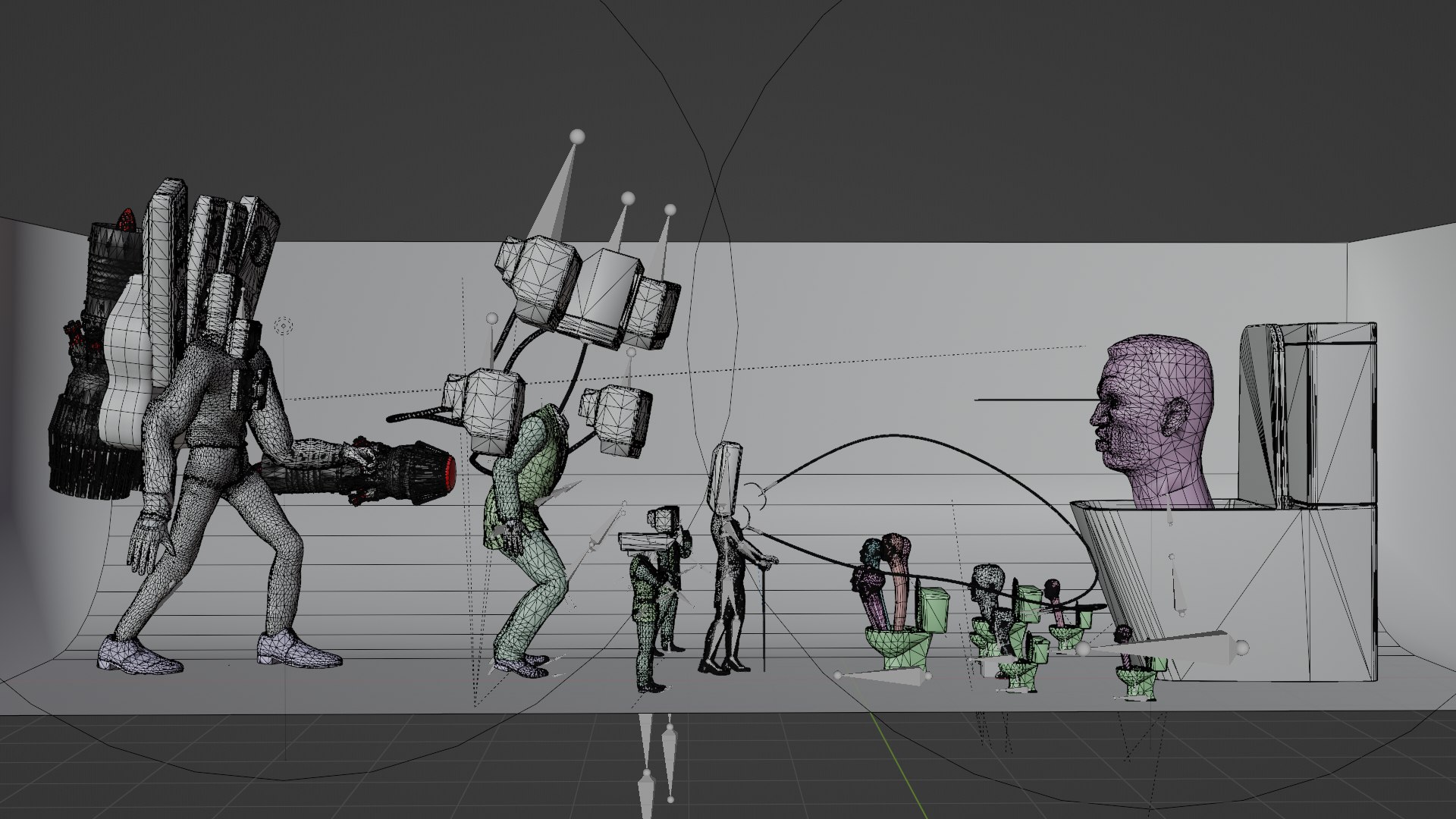 3D Skibidi Toilet Characters - TurboSquid 2089631