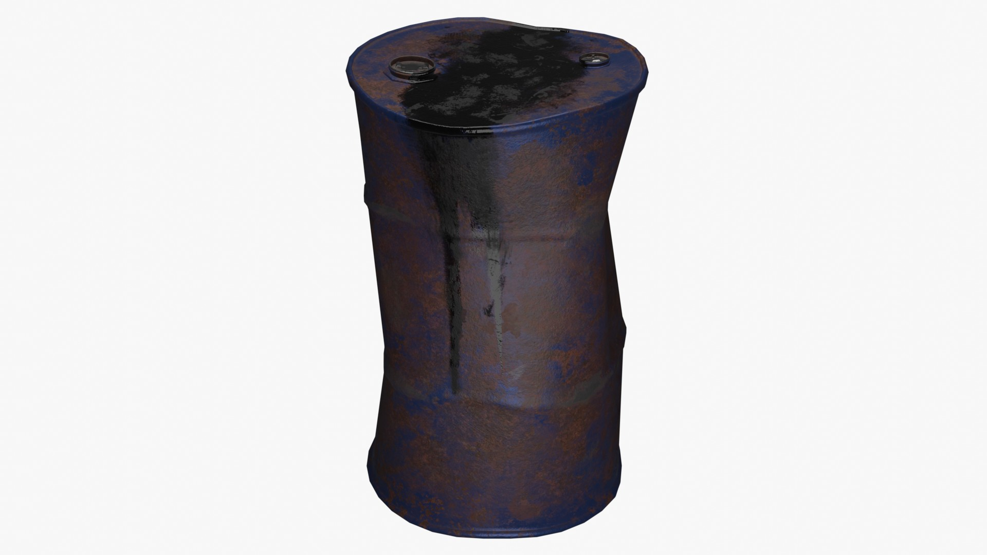 Oil Barrel Blue Leaking Clean 3D Model - TurboSquid 2041445