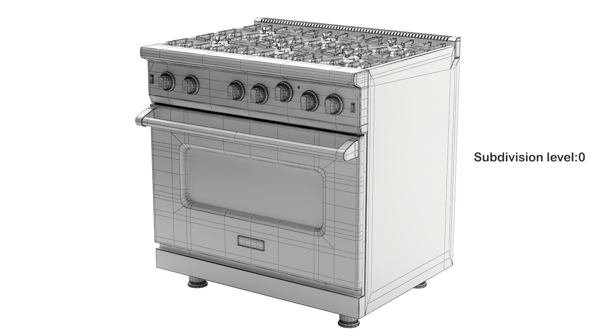 Viking 36 VGIC5362 Open Burner Gas Range Model - TurboSquid 2125864