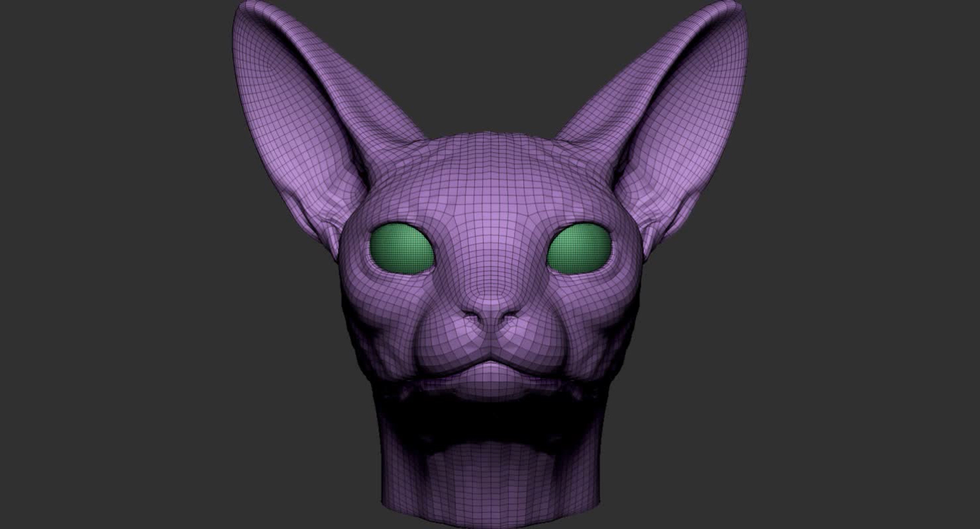 Sphynx Cat Head Base Mesh 3D - TurboSquid 1427330