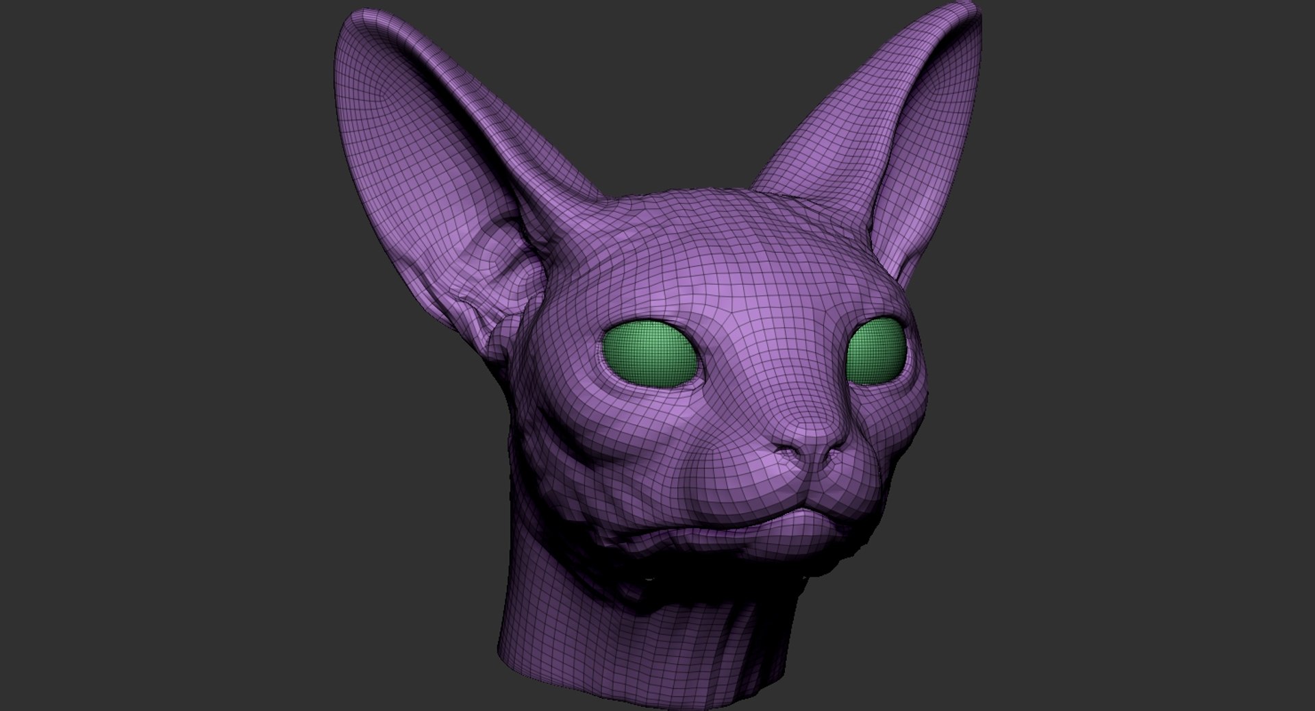 Sphynx Cat Head Base Mesh 3D - TurboSquid 1427330