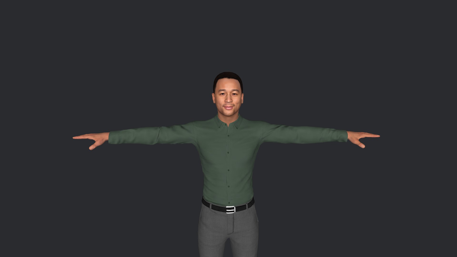 3D John Legend Hyper Realistic Full Body Fully Rigged Character Model ...