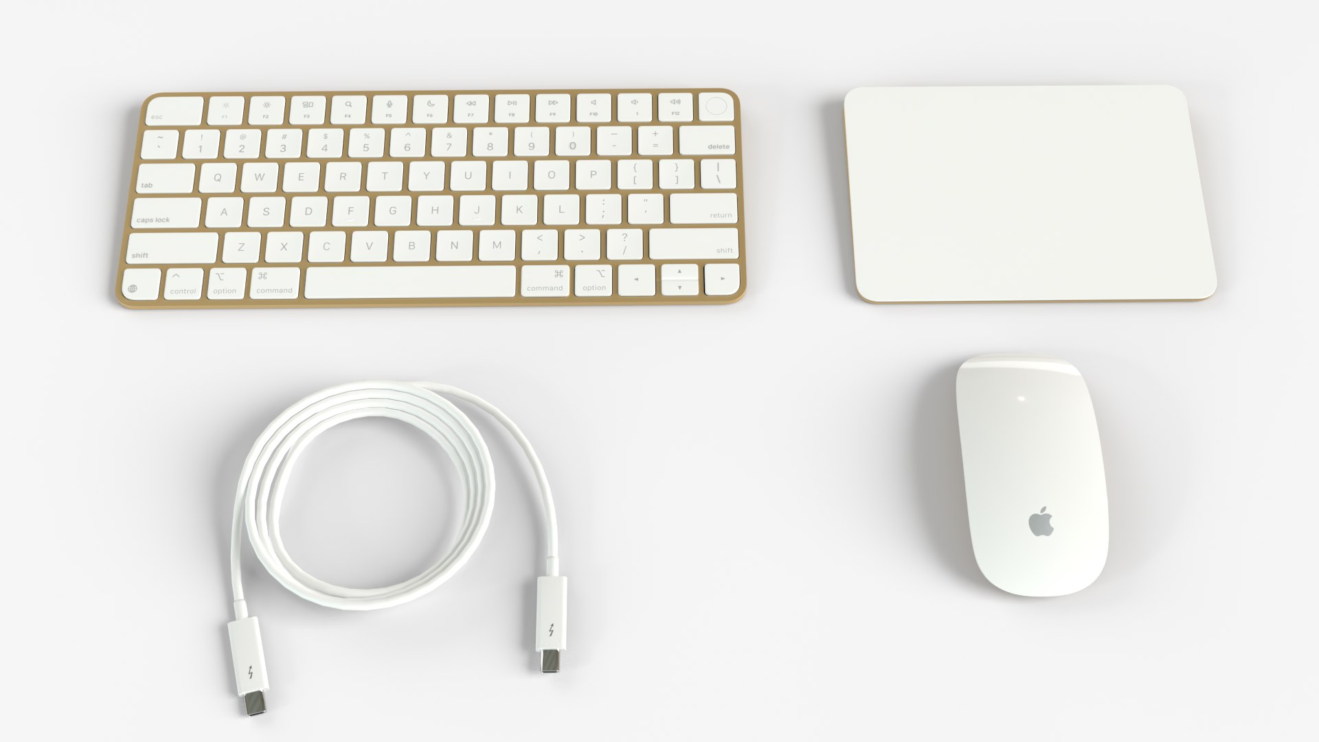 3D Apple IMac Yellow With Keyboard Mouse And Trackpad - TurboSquid 2325410