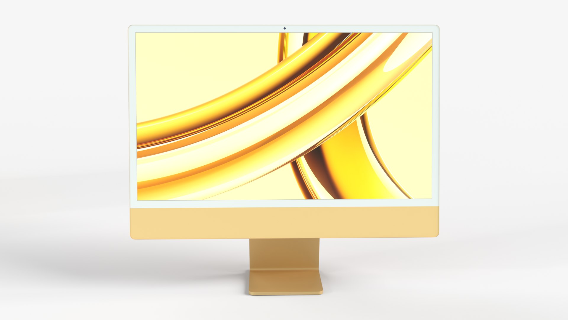 3D Apple IMac Yellow With Keyboard Mouse And Trackpad - TurboSquid 2325410