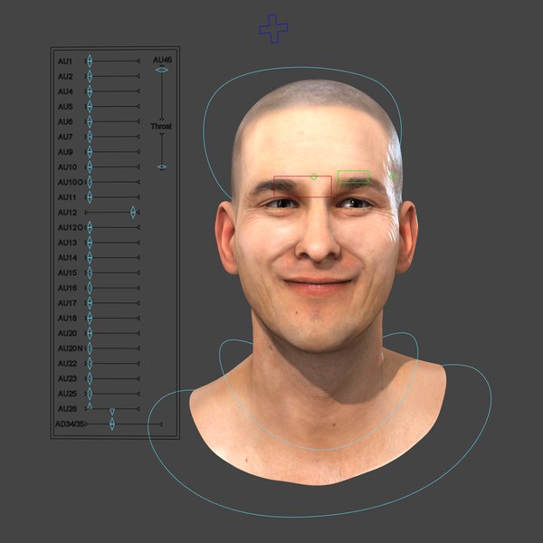 modelo 3d Rig facial basado en FACS - TurboSquid 1005479