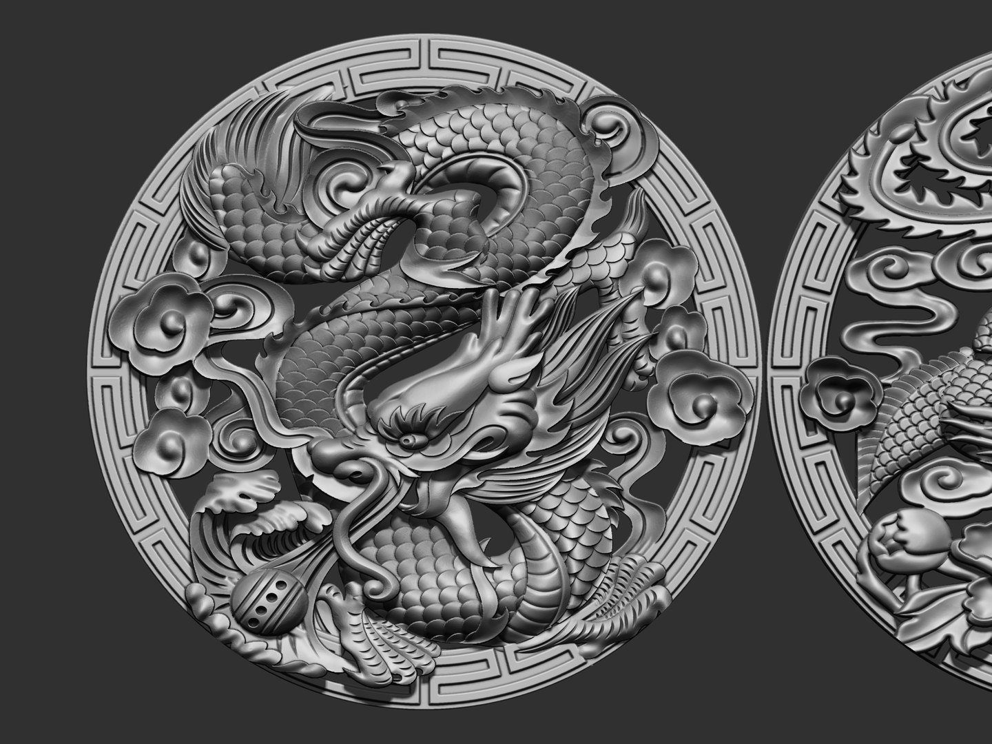 Dragon And Phoenix Pendants 3D Model - TurboSquid 2049529
