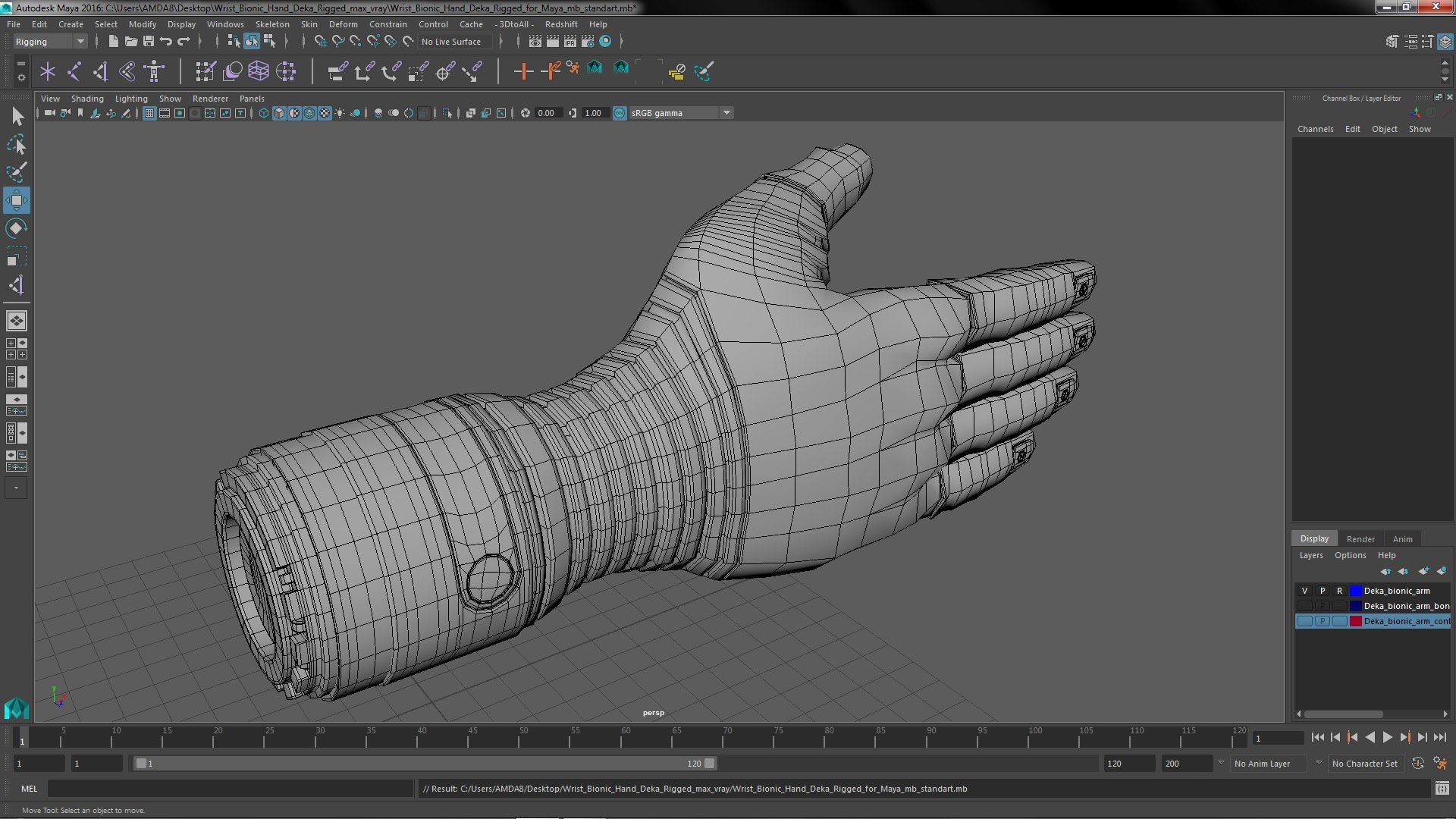 Wrist Bionic Hand Deka Rigged For Maya 3D Model - TurboSquid 2080950