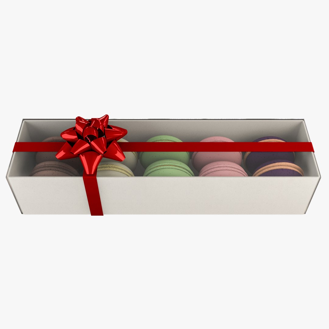 3D box macaron gift - TurboSquid 1170477