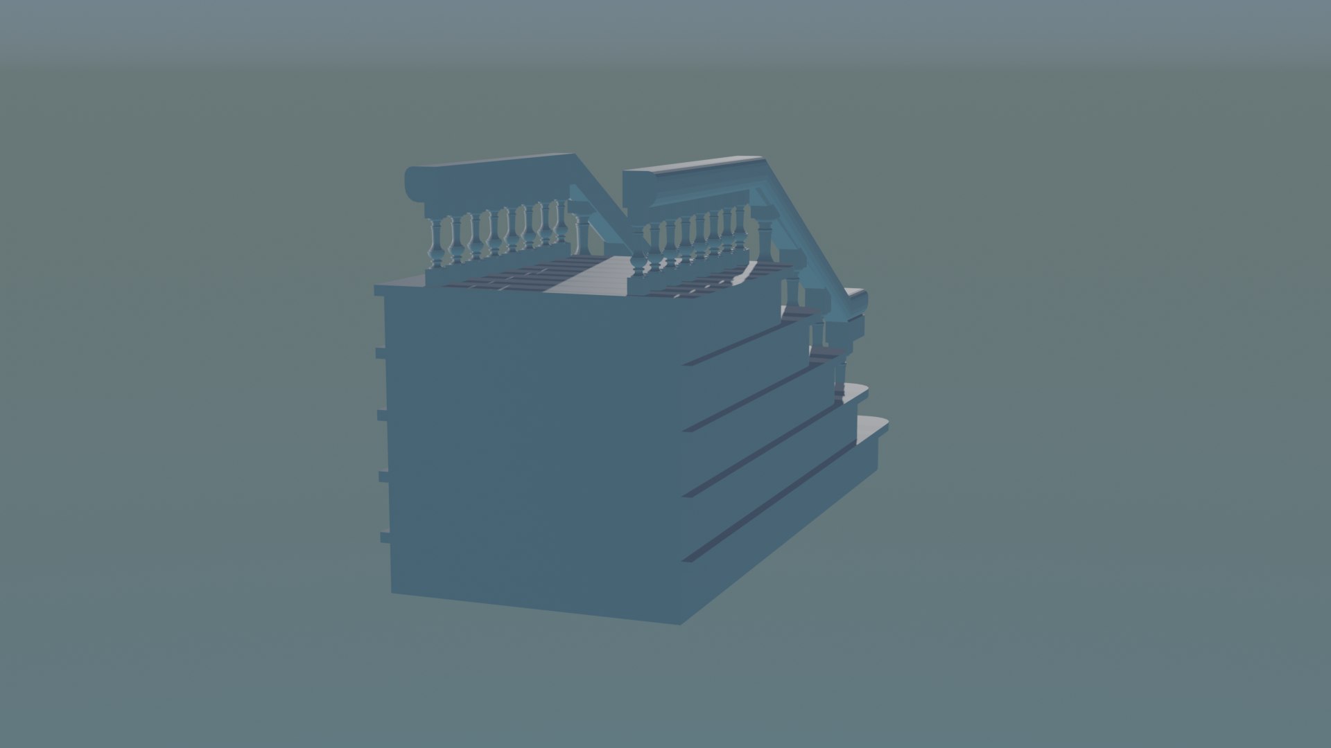 3D Staircase STL Model For Printing And Architectural Projects Model ...