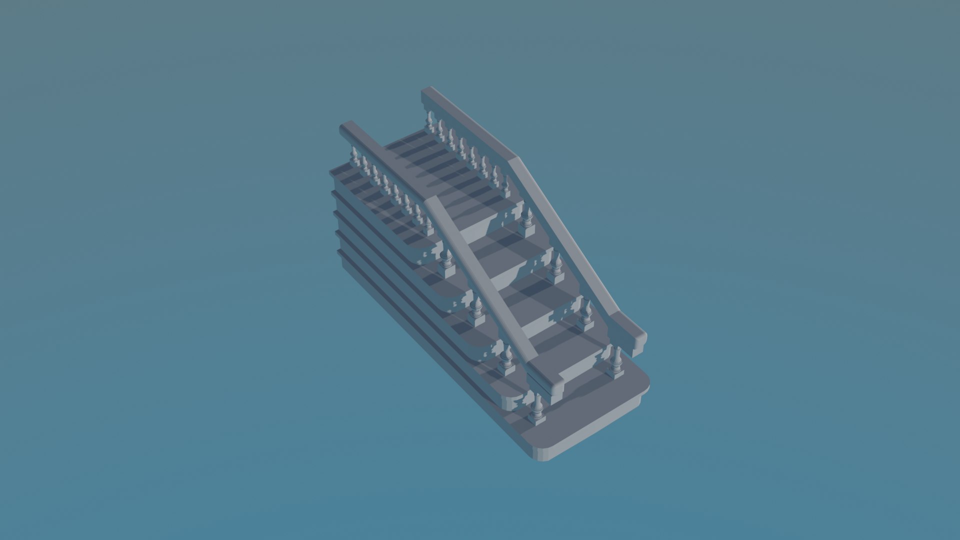 3D Staircase STL Model For Printing And Architectural Projects Model ...