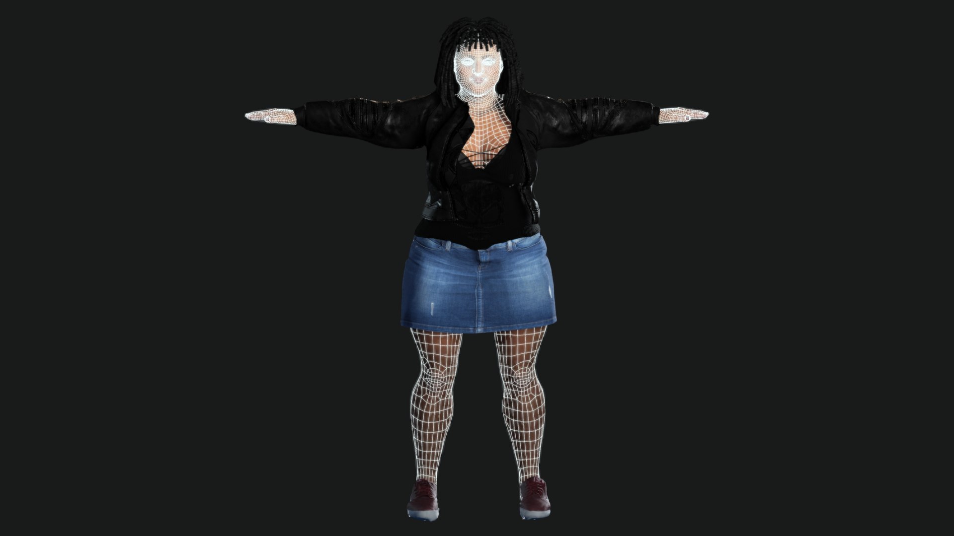 3D Model AAA 3D REALISTIC FEMALE CHARACTER - AFRICAN FAT WOMAN GTA NPC ...