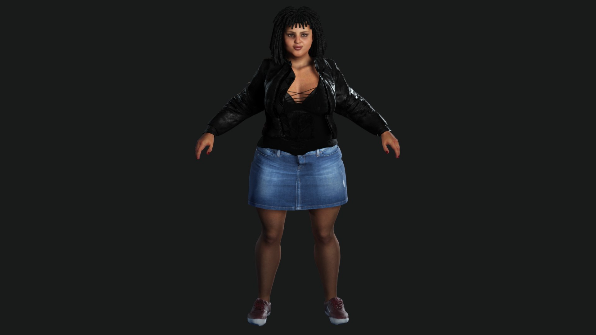 3D Model AAA 3D REALISTIC FEMALE CHARACTER - AFRICAN FAT WOMAN GTA NPC - TurboSquid 2190549