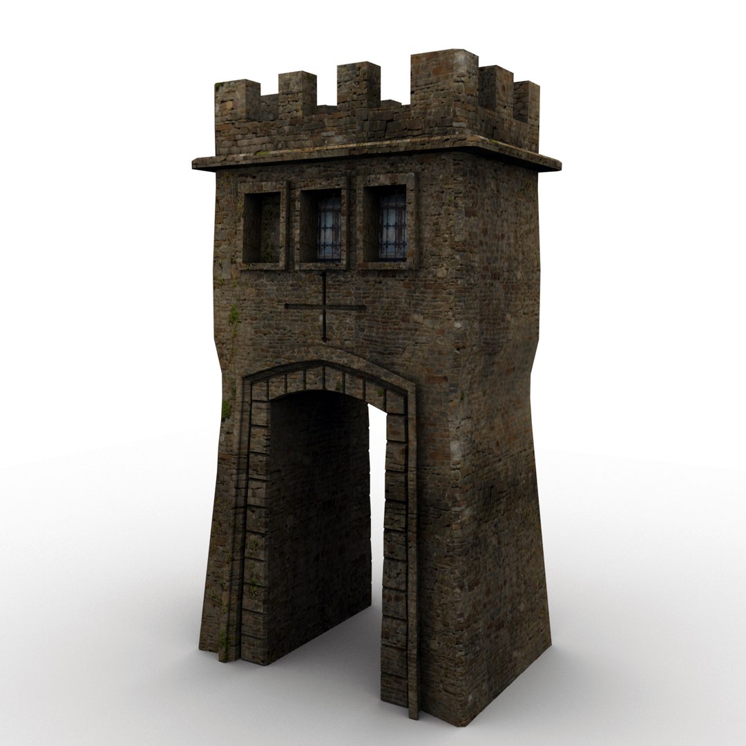 3d Model Medieval Tower Gatehouse