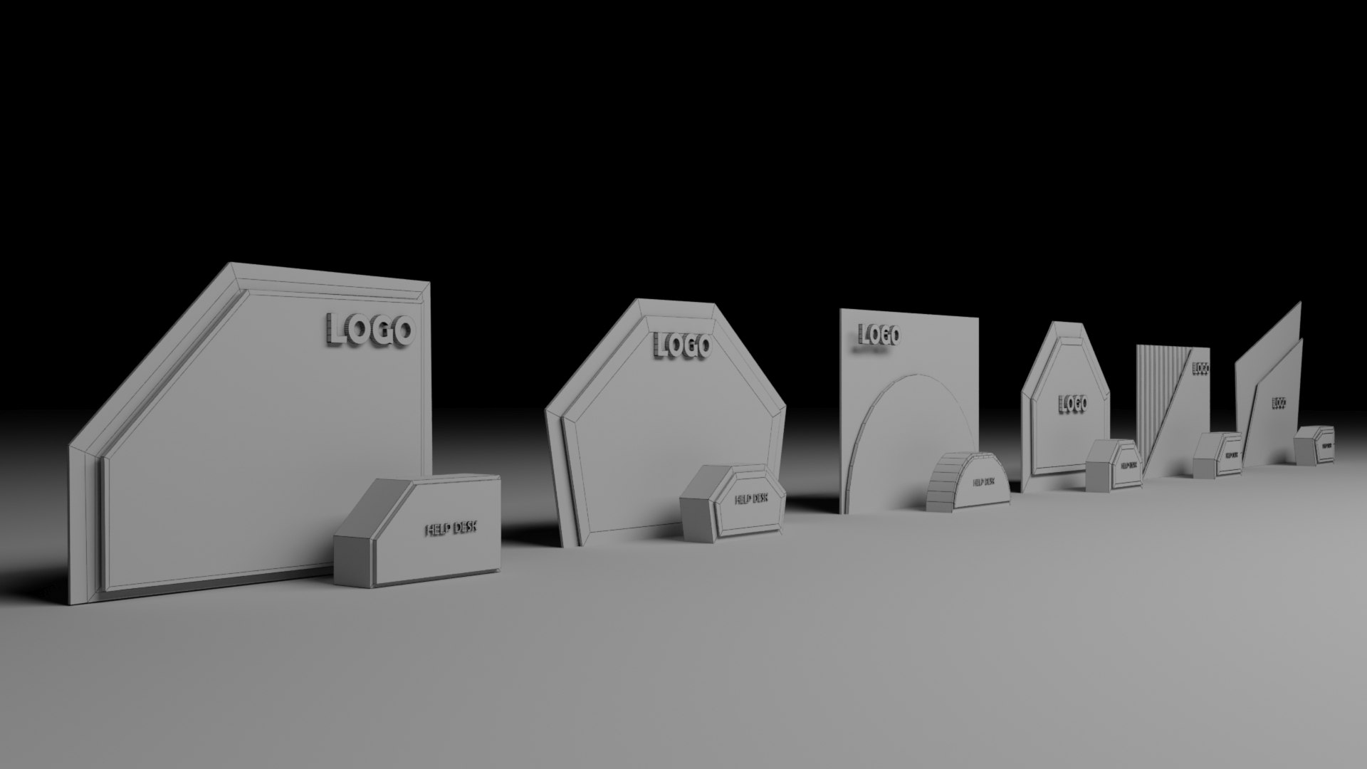 3D Help Desk Low Poly model - TurboSquid 2058627