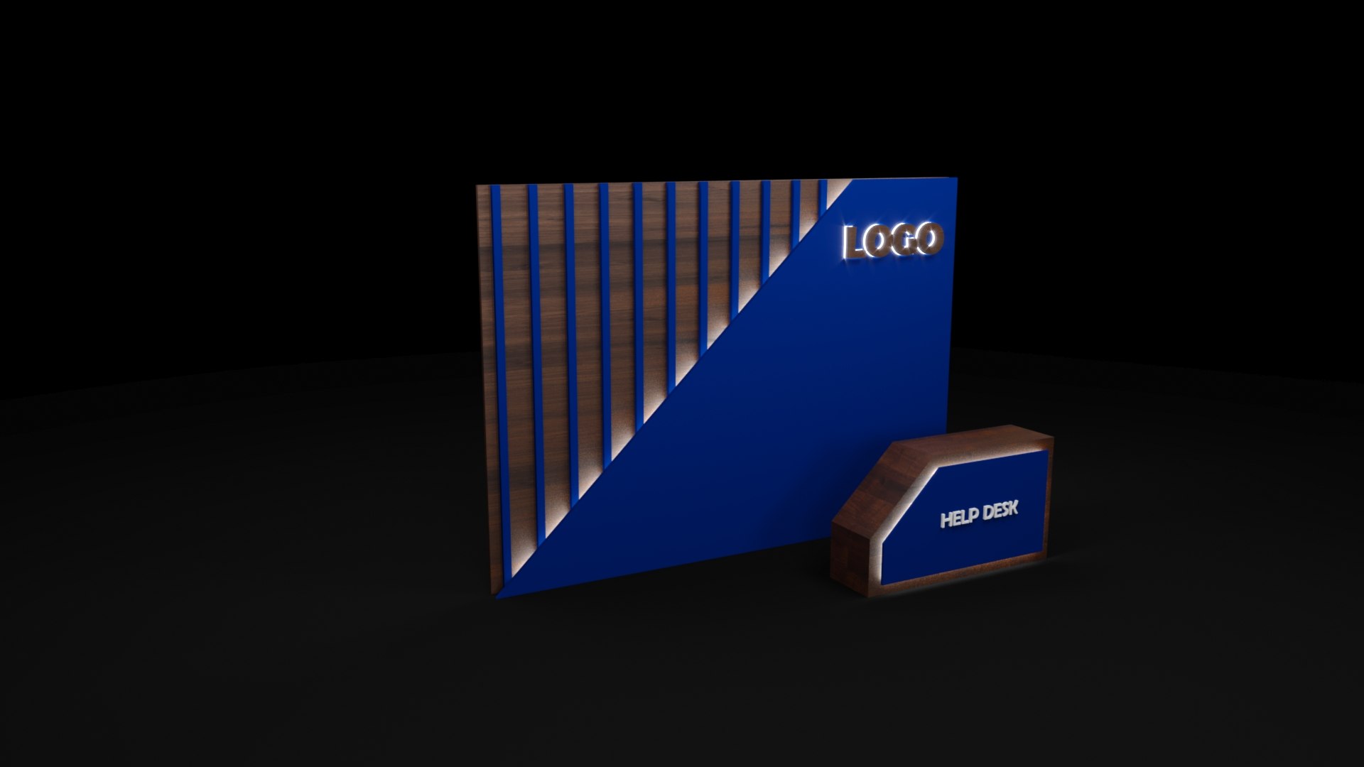 3D Help Desk Low Poly model - TurboSquid 2058627