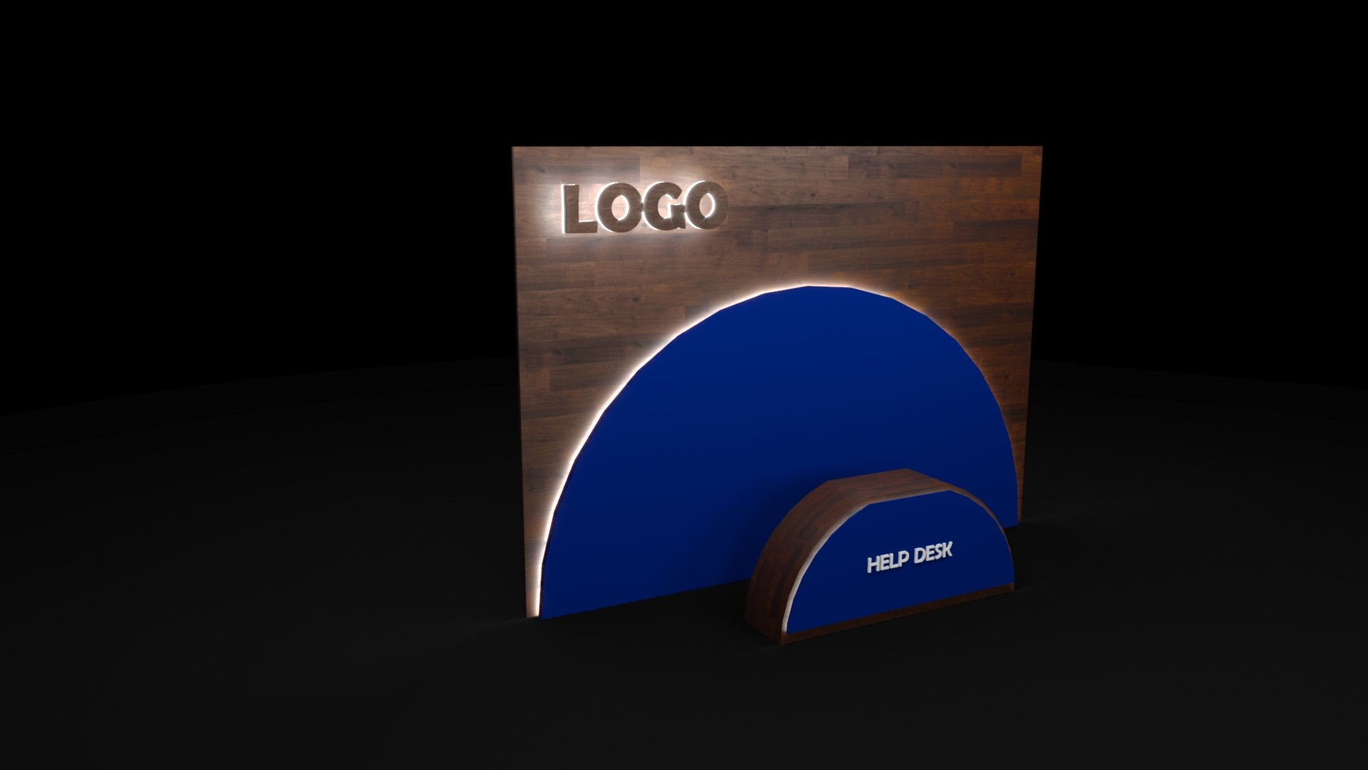 3D Help Desk Low Poly model - TurboSquid 2058627