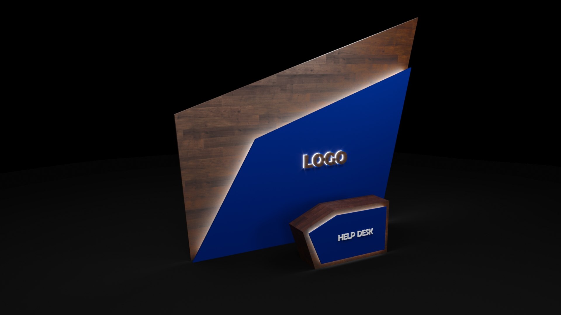 3D Help Desk Low Poly model - TurboSquid 2058627