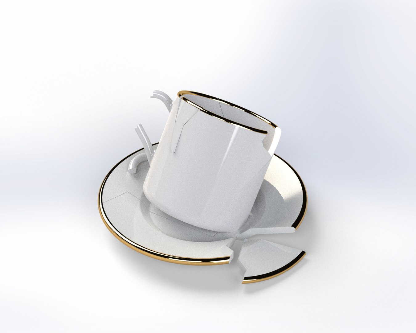 3D Broken Coffee Cup - TurboSquid 2049695
