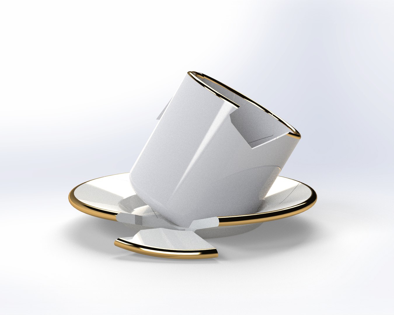 3D Broken Coffee Cup - TurboSquid 2049695