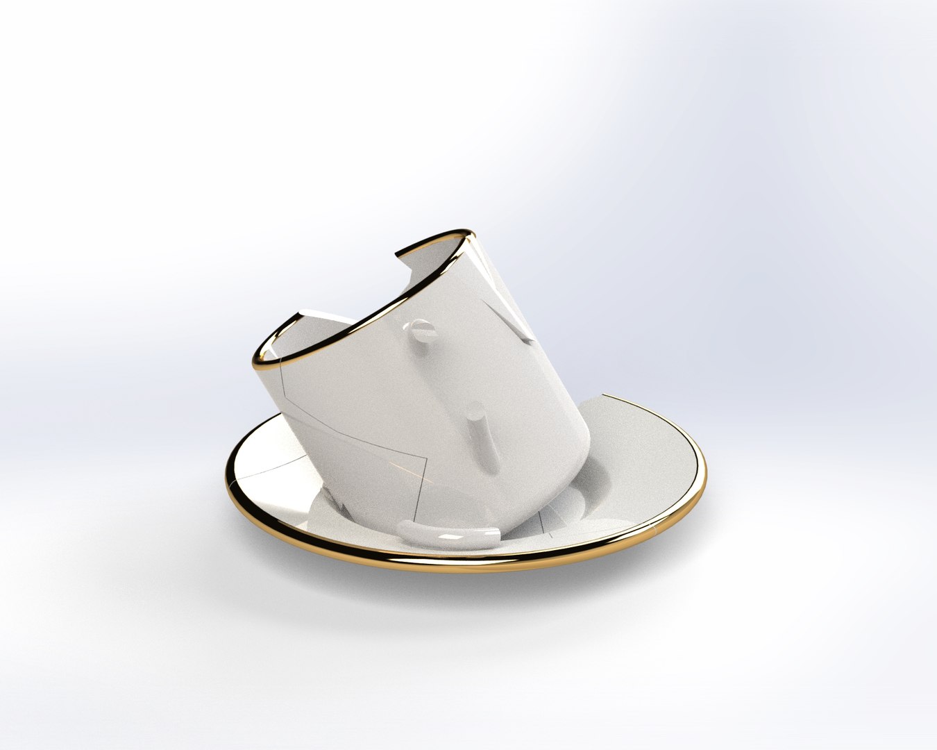 3D Broken Coffee Cup - TurboSquid 2049695