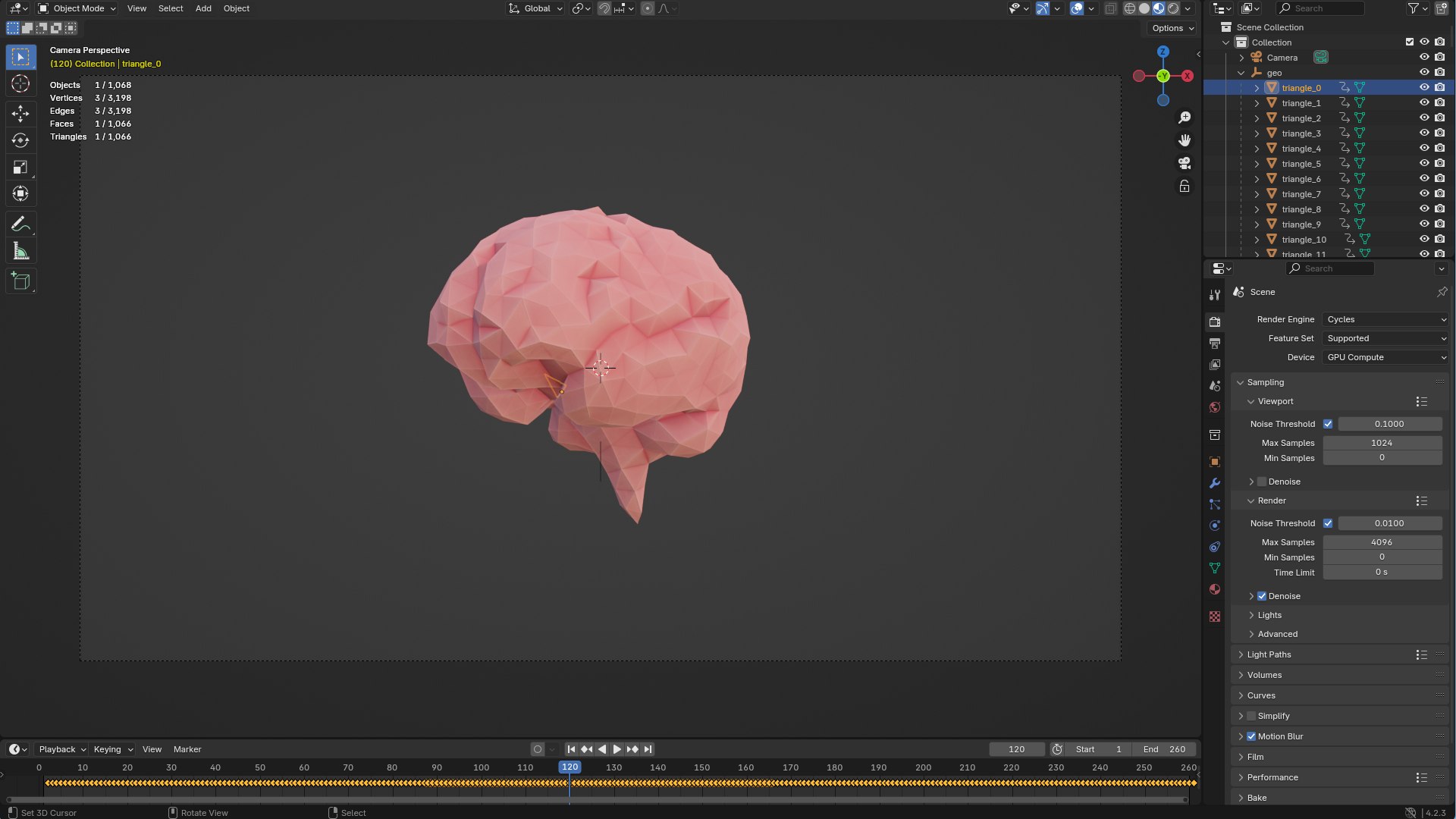 Origami Human Brain Unfolding Growing Animation Model - TurboSquid 2351340
