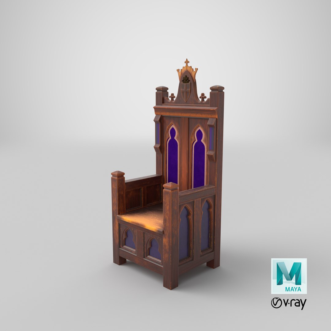 Antique Wooden Throne 3D Model - TurboSquid 2111314