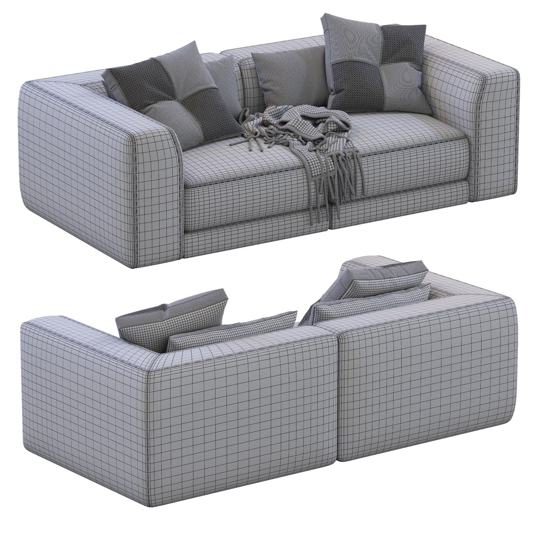 Leather Sofa Pasha By Jesse 5 model - TurboSquid 1722019