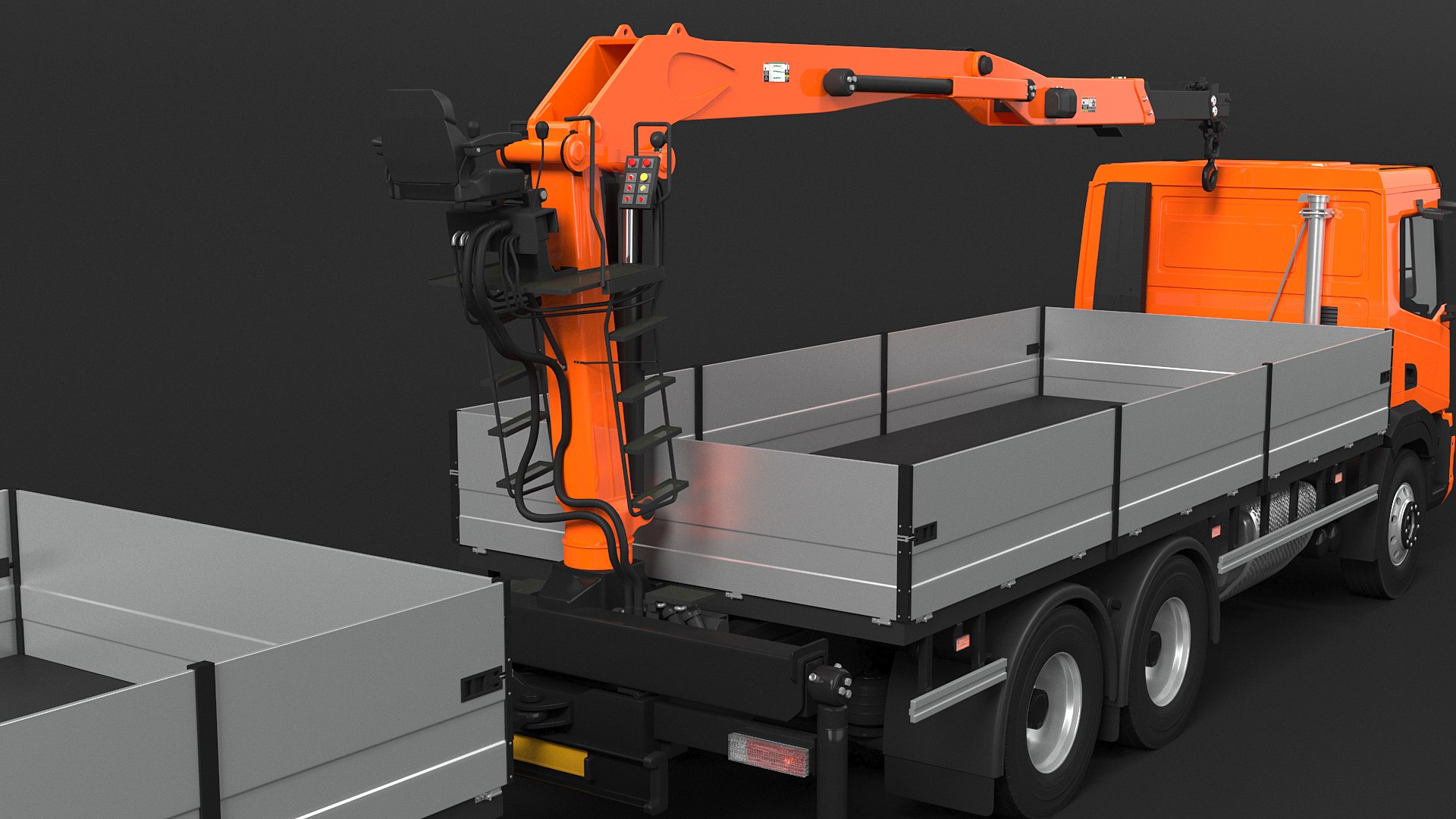 Generic Self Loader Truck And Trailer Model - TurboSquid 1991491