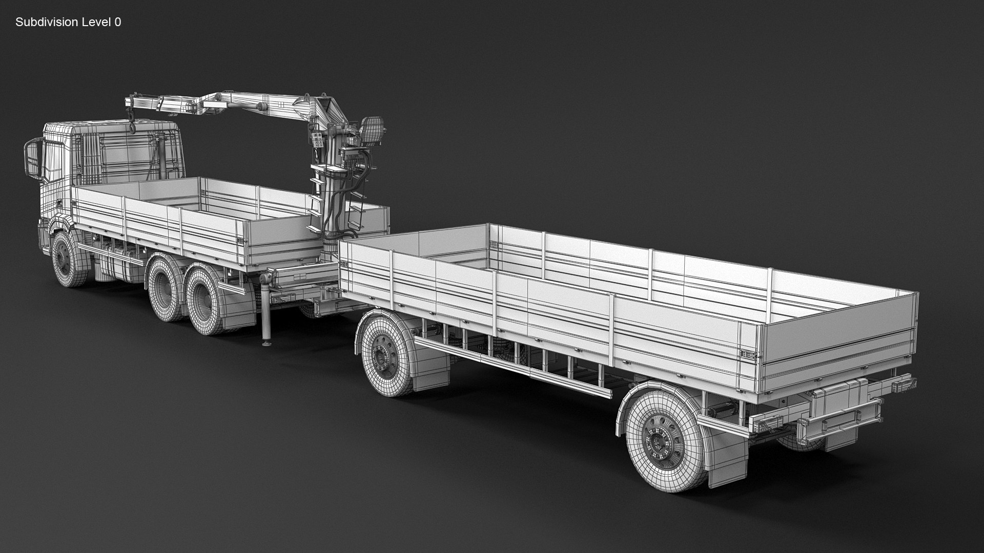Generic Self Loader Truck And Trailer Model - TurboSquid 1991491
