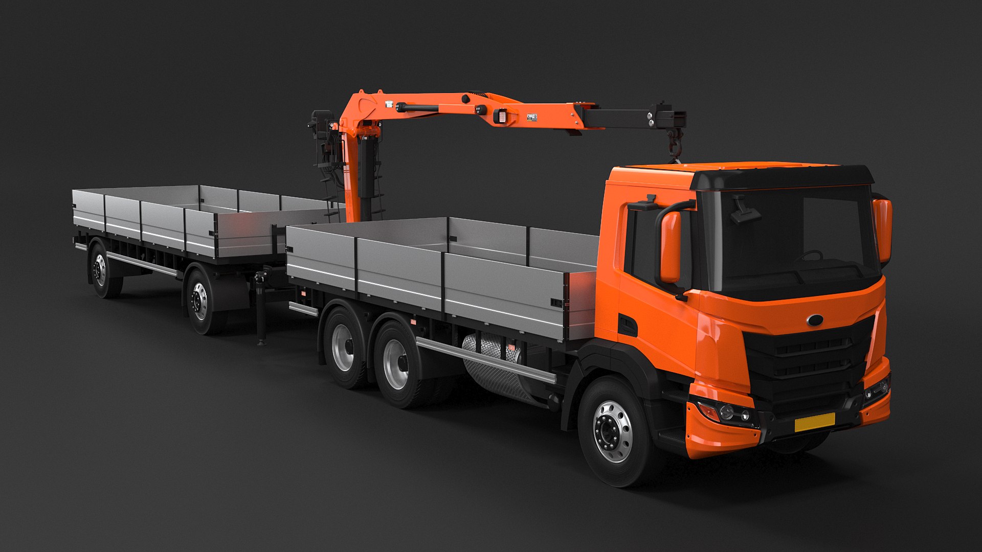 Generic Self Loader Truck And Trailer Model - TurboSquid 1991491