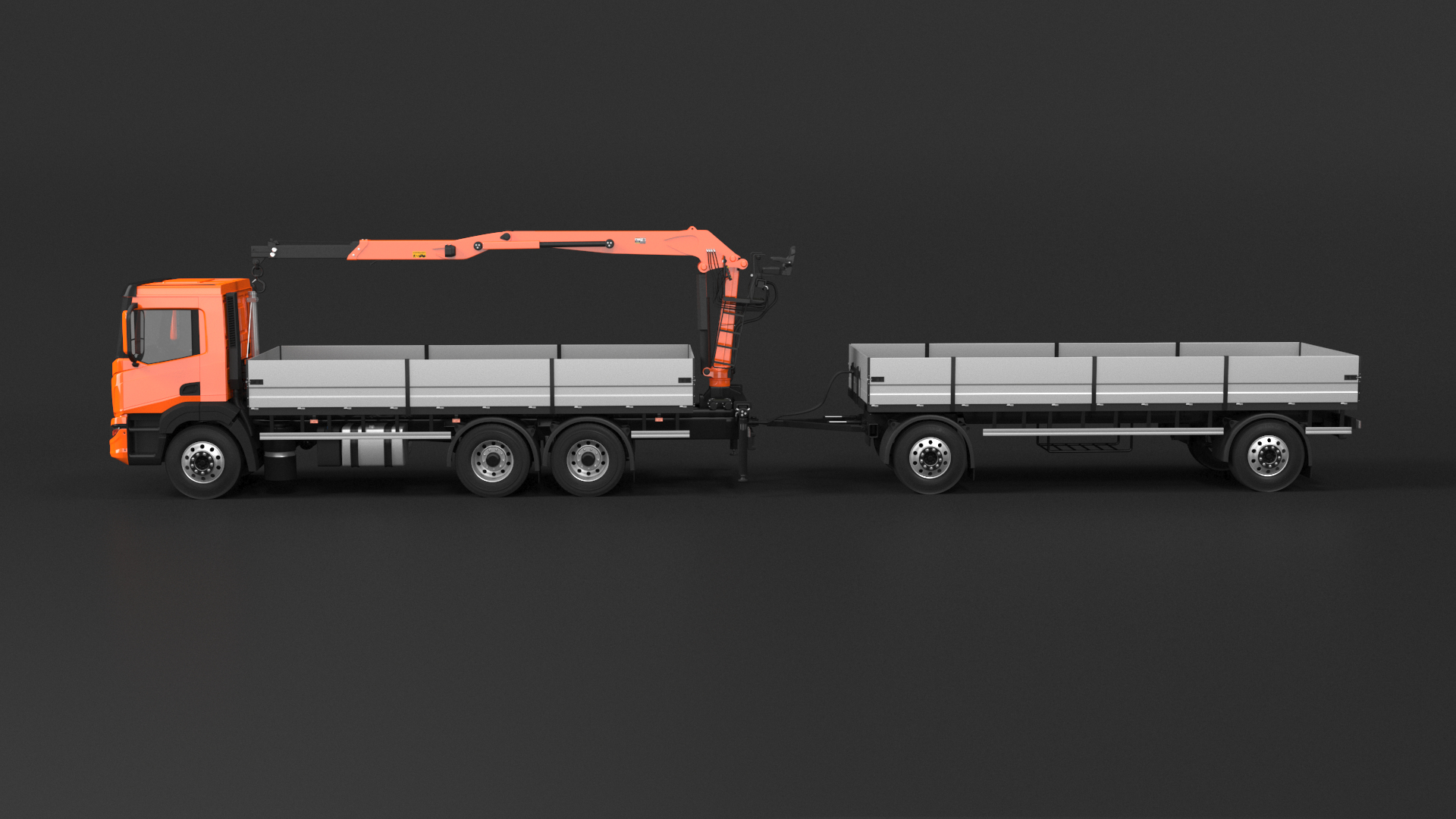 Generic Self Loader Truck And Trailer Model - TurboSquid 1991491
